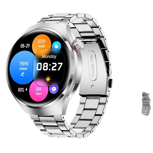 Stainless Steel Black Smart Watch for Men Android Watch UK | LK 126 ...