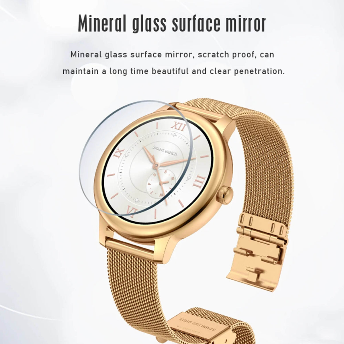 Gold Luxury Fitness MK1 Smartwach for Women – K Smartwatch