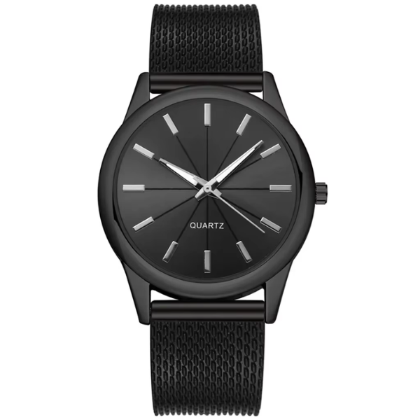 All Black Minimalist Men's and Ladies Watch – Black Case with Stainles ...